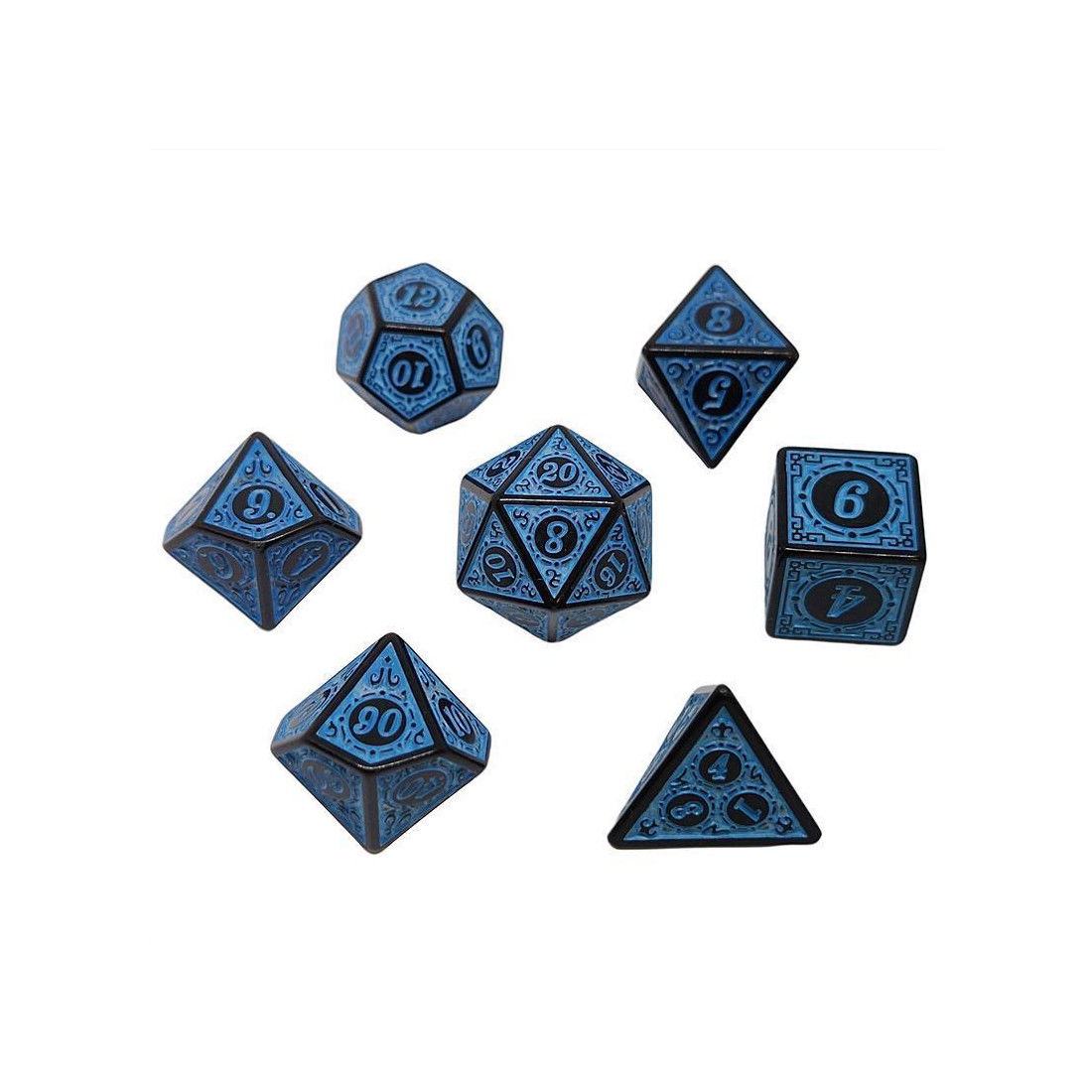 7x Dice for Dungeons & Dragons (DnD) - Blue | Netsilla