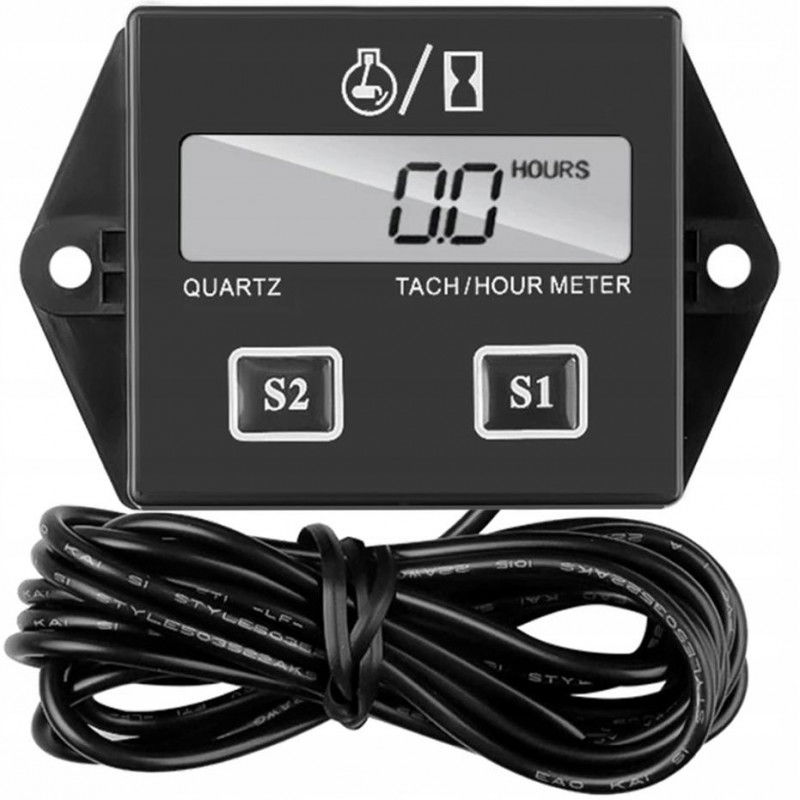 Hour meter for 2- and 4-stroke engines