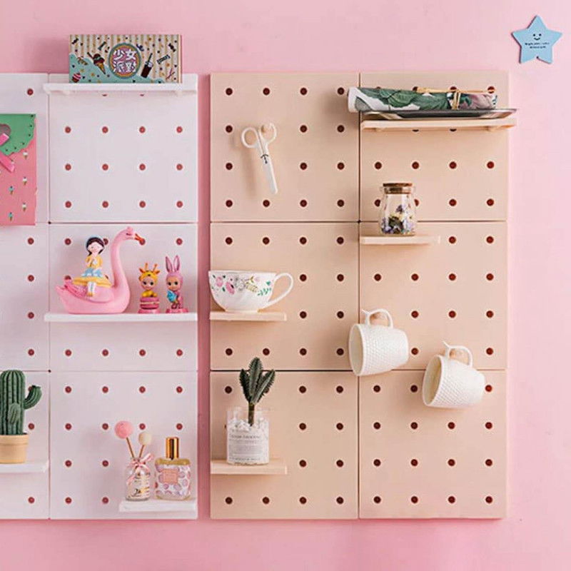 Opbergrek voor wandmontage, aanpasbaar - Beige