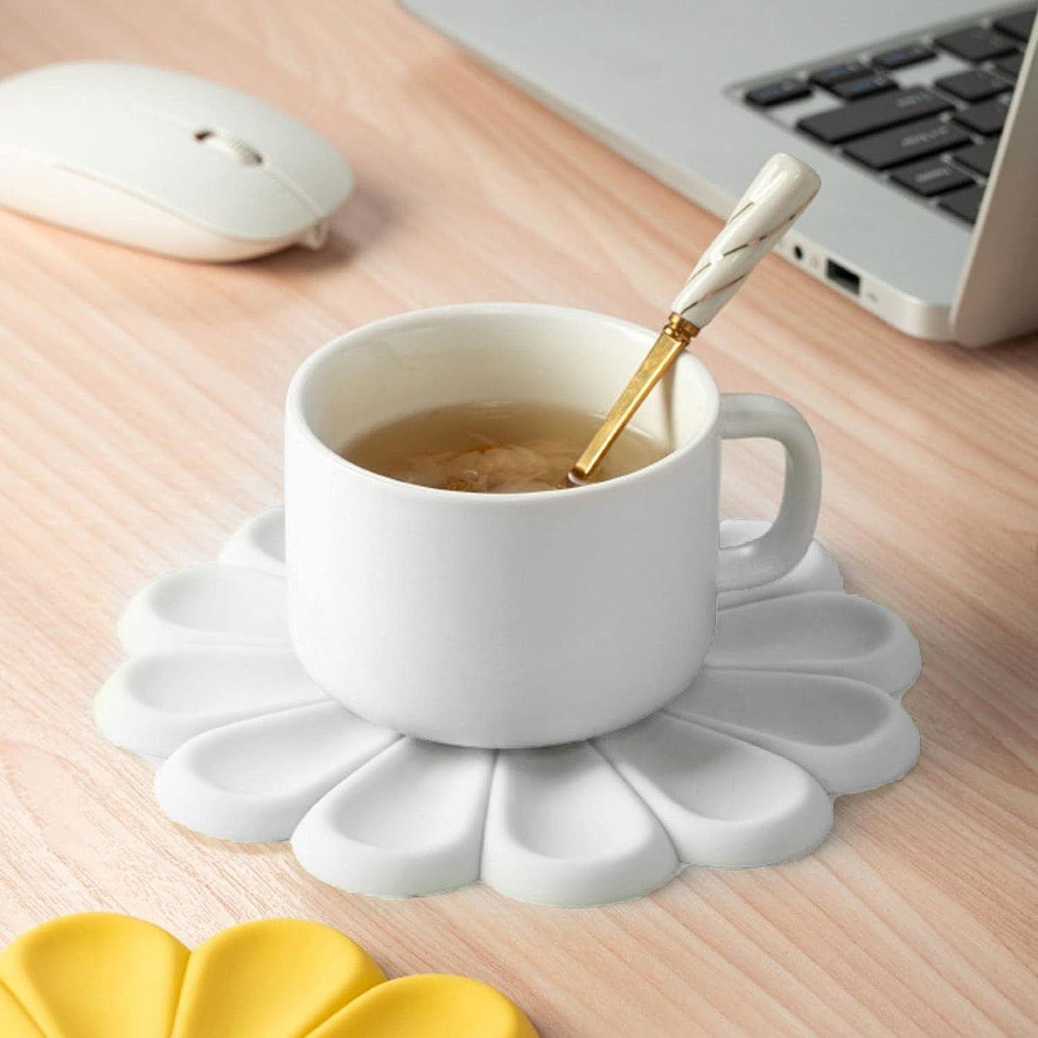 Cute table wallpaper - silicone - flower - white | Netsilla