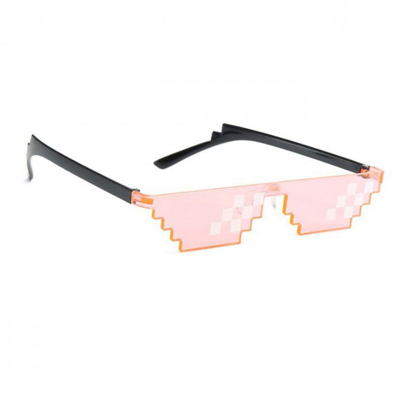 Lunettes de soleil uniques - pixel 8 bits - rose