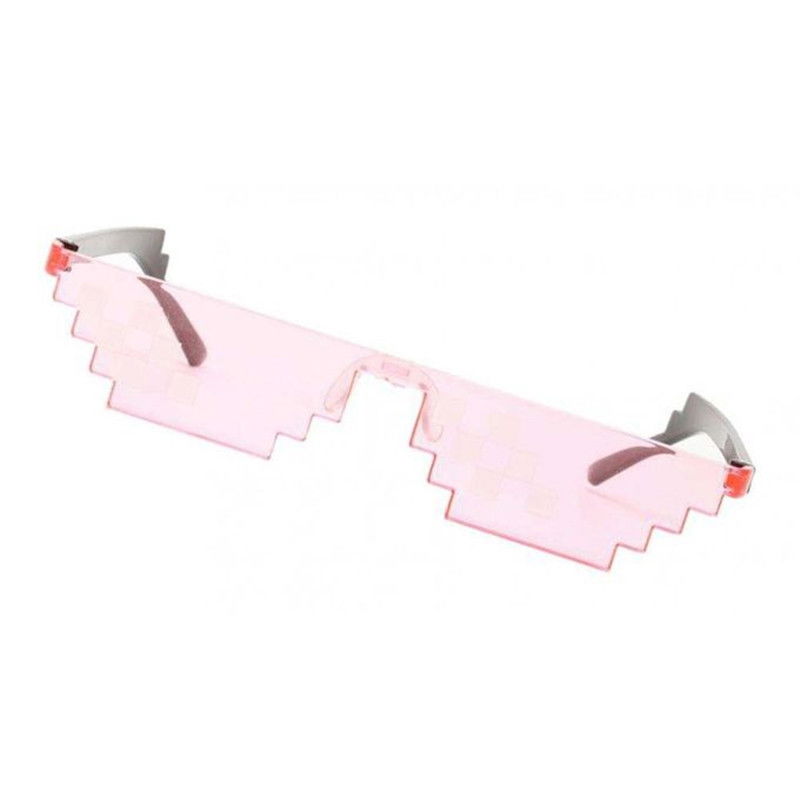 Lunettes de soleil uniques - pixel 8 bits - rose