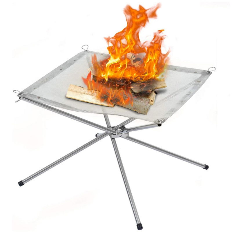 Foldable Fire Stand in Stainless Steel | Netsilla