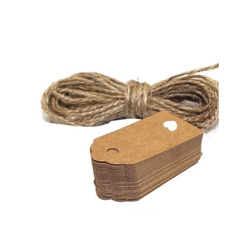 Kartonnen etiketten met touwtje, 50-pack | Netsilla